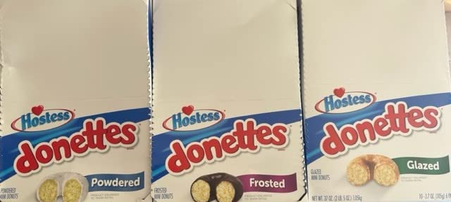 Amazon.com: Hostess Donettes Variety Pack | Frosted, Glazed and ...