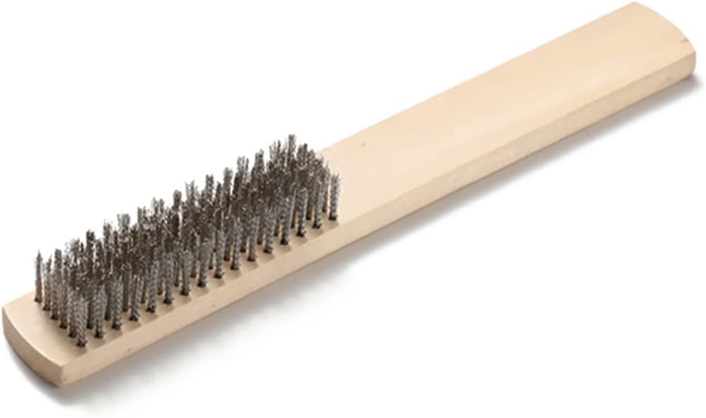 Amazon.com: Wire Brush Stainless Steel Wirebrush Wooden Handle Wire ...
