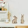 Amazon.com: MicoSim Golden Powder Polyresin Bunny Easter Decor,Table ...