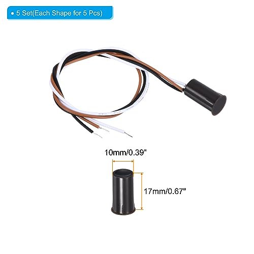 PATIKIL Magnetic Reed Switch, 5 Pack NO NC Ring Alarm Contact Sensor ...