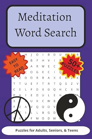 Meditation Word Search Puzzle Book: Word Searches with Easy to Read ...