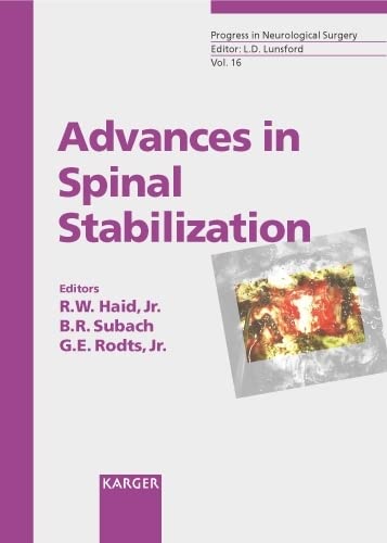 Advances in Spinal Stabilization: 16 (Progress in Neurological Surgery ...