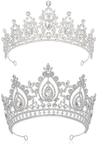 Amazon.com : SWEETV Jeweled Tiaras and Crowns for Women, Crystal Queen ...