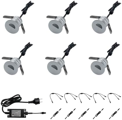 YASHIDA Mini Low Voltage 12-24V DC LED Step Lights,3 Watt Recessed ...