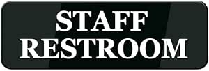 Amazon.com : Staff Restroom Sign, Signage White/Black Plastic Acrylic ...