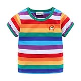 ・ブランド:LSMUDKINGDOM・【レインボー tシャツ】色が鮮やかで綺麗な、周りの視線をキャッチするボーダーｔシャツです。・【素材】ストレッチに優れたコットン素材を採用して、動きやすく、涼しさと通気性が特徴です。・【デザイン】襟元がす...