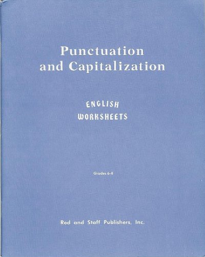 Punctuation and Capitalization English Worksheets Set 3 Grades 6-8 ...