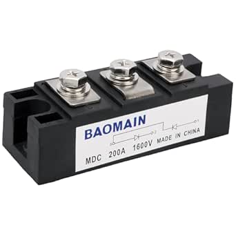 Baomain MDC-200A 3 Terminals MDC SCR Rectifier Module 200A 1600V ...