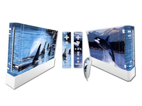 Amazon.com: Vinyl Decal Skin/stickers Wrap for Nintendo Wii Console+ ...