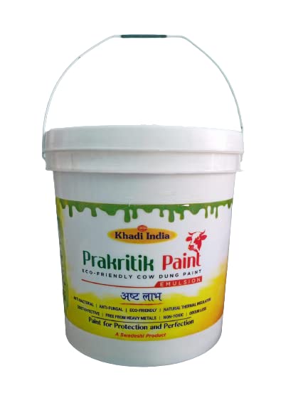 Khadi Prakritik Paint Eco Friendly Cow Dung Emulsion Paint (10 Liters ...