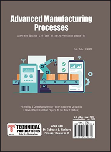 Advanced Manufacturing Processes for GTU University (VI- Mech./Prof ...