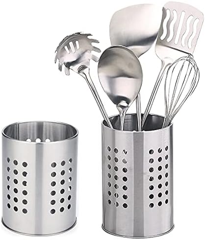 2 PCS Kitchen Utensil Organizer, Kitchen Stainless Steel Cooking ...