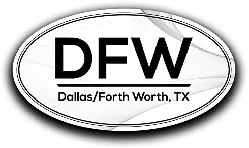 Amazon.com: DFW Dallas Fort Worth Texas Airport Code Decal Sticker Home ...
