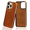 Amazon.com: DEERHANDMADE Premium Full Grain Leather Phone Case Compatible with Apple iPhone 15 ...