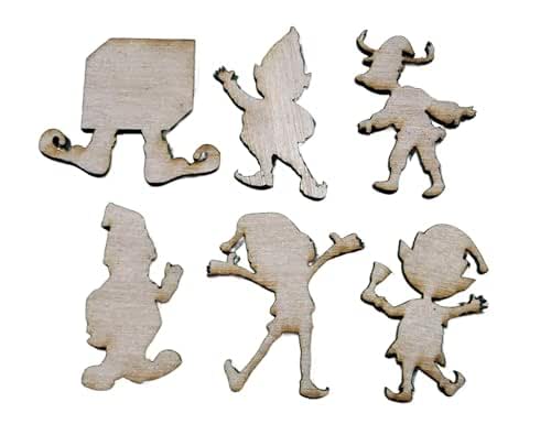 Amazon.com: Unfinished Santa's Elves and LIttle Helpers Wood or Wooden ...