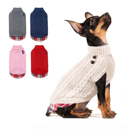 Plaid Dog Sweaters & Hoodies for Fall