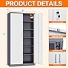 Amazon.com: NODHM Garage Storage Cabinet with Lock, 72" Steel Storage ...