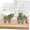 Amazon.com : MERRYHAPY 2Pcs Elephant Shaped Ceramic Pot for Succulent ...