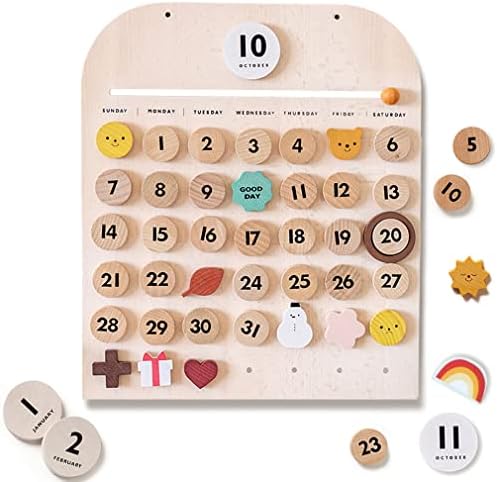 Amazon.com: Montessori Wooden Calendar for Kids - Learn Seasons ...