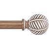 Amazon.com: HTZON Wood Curtain Rods 48 to 84 Inch,1 Inch Boho ...