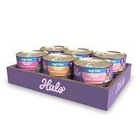 Halo Wet Cat Food Variety Pack, Grain Free Three Canned Wet Cat Pate ...