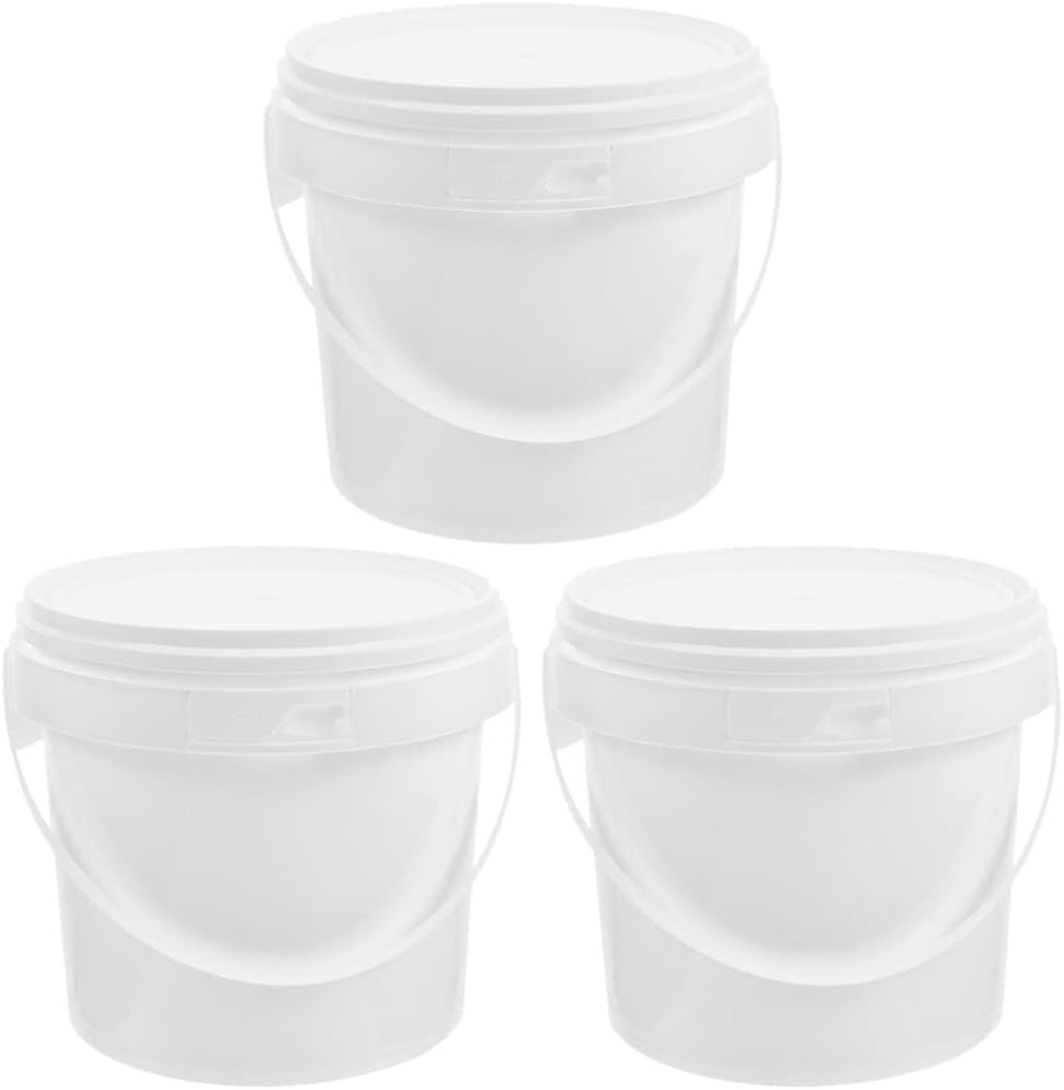 Amazon.com: Unomor Portable Storage Bucket Paint Buckets with Lids 0.26 ...