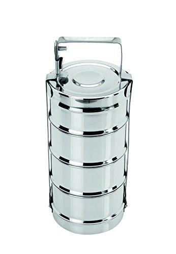 Buy Stainless Steel, Indian Tiffin Food Storage Container, 4 Tier ...