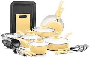 Amazon.com: 18-Piece Soft Grip Toxin-Free Healthy Ceramic Non-Stick ...