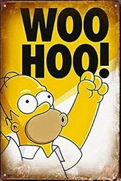 Amazon.com: UOAIUDT Woo Hoo Homer Simpson Canvas Wall Art Painting The ...