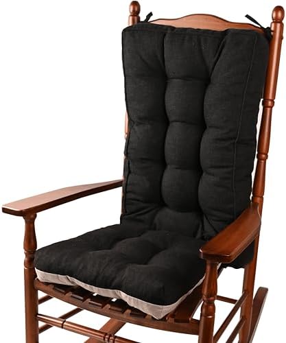 Amazon.com: KGPLOME 18 in Jumbo Rocking Chair Cushions with Ties,Non ...