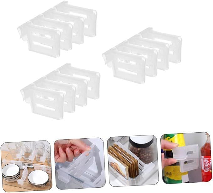 VIHM Refrigerator Internal Drawer Shelf Divider Clip Expandable Fridge ...
