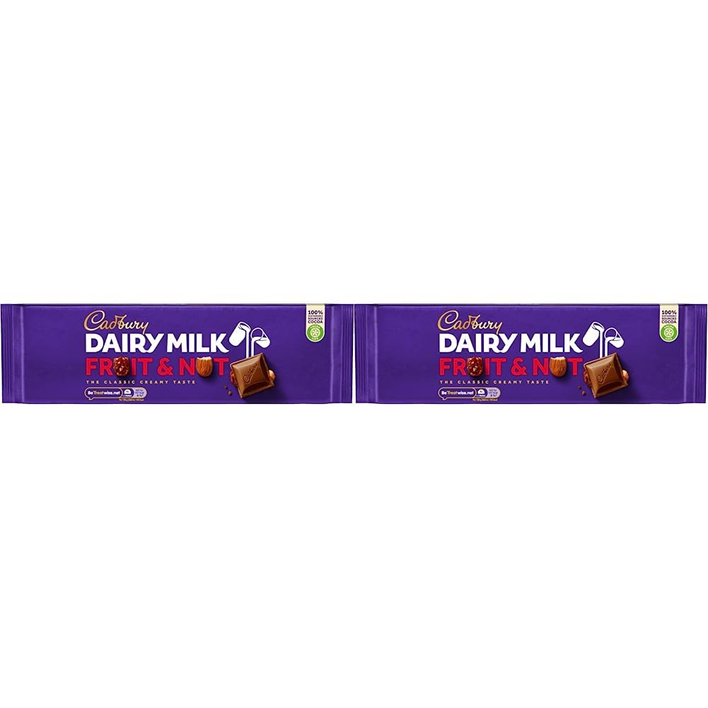 Cadbury Dairy Milk Fruit & Nut Chocolate Bar OFFICIAL, Sharing Bar, 300 ...