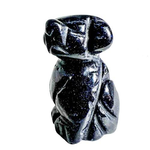 Amazon.com: Hand Carved Dog Spirit Animal Blue Goldstone Canine ...
