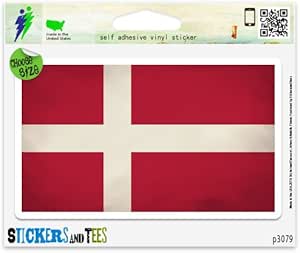 Amazon.com: Denmark Flag Grunge Design Vinyl Car Bumper Window Sticker ...