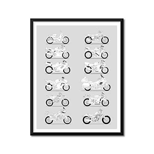 Amazon.com: Honda Motorcycle Inspired Poster Print Wall Art Handmade ...
