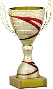 Gold and Red Trophy Cup Award Marble Base Multi Sports Dance Schools ...