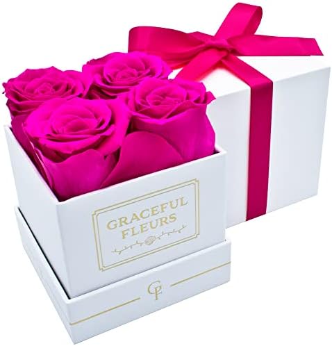 Amazon.com: lovenfold Preserved Roses in A Sparkly Rhinestone Box ...