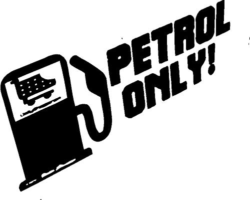 ASG car Stickers Exterior Petrol only Fuel car Stickers for Window Hood ...