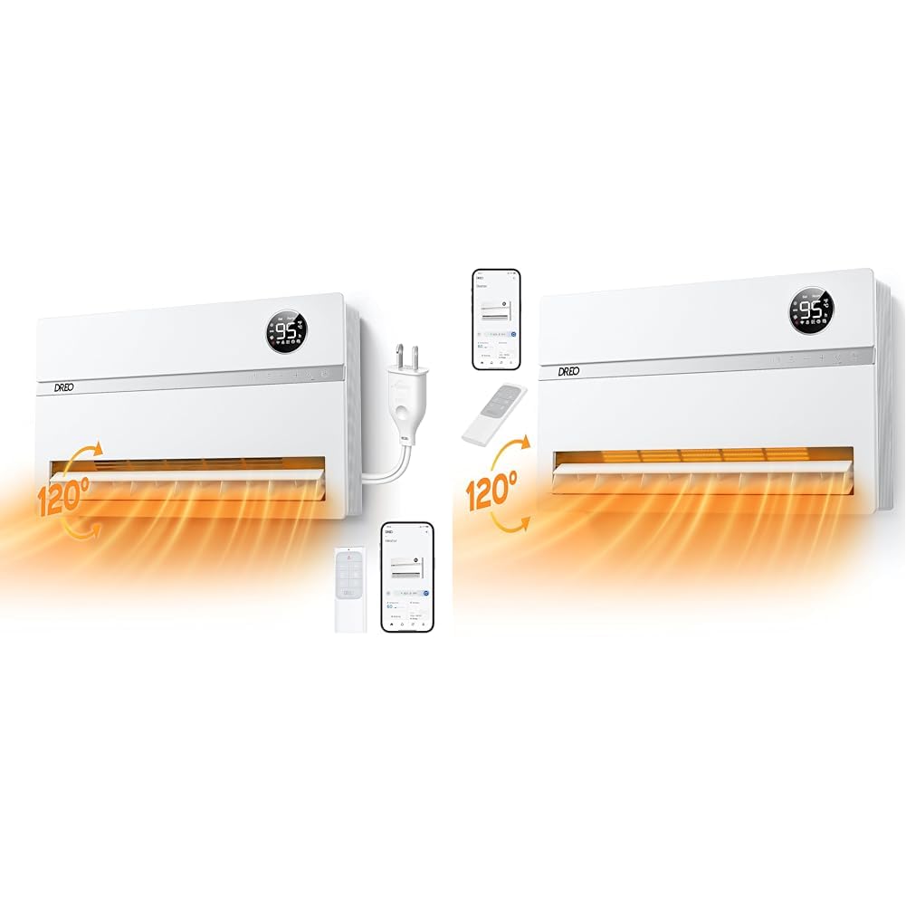 Amazon.com: Dreo Wall-Mounted Heater, Smart Space Heater for Bedroom ...