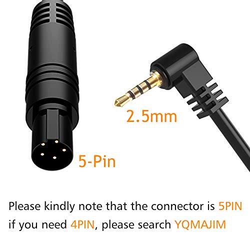 Snapklik.com : 5 Pin Dash Cam Cable,22 Ft 2.5mm Male To 5 Pin Backup ...