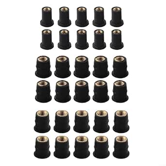 Amazon.com: Neoprene Well Nuts Brass Bolts Set Motorcycle Windshield ...