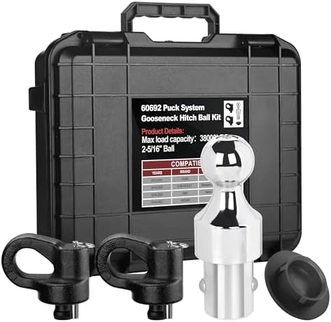 Amazon.com: 60692 - Puck System Gooseneck Hitch Ball Kit with Box, 2-5/ ...