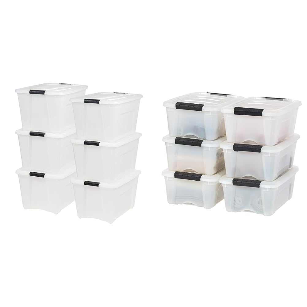 Amazon.com - IRIS USA, Inc. TB-56D 53 Quart Stack & Pull Box, Multi ...