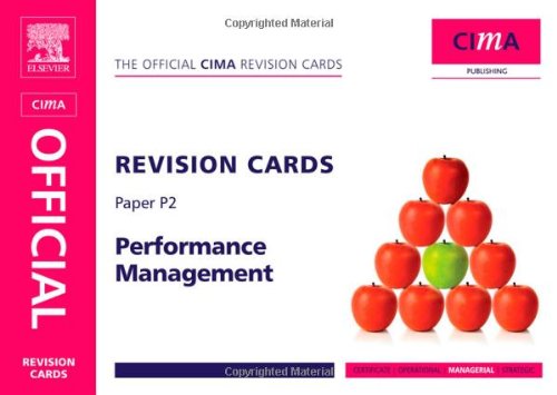 CIMA Revision Cards Performance Management: Lunt, Henry: 9781856177283 ...