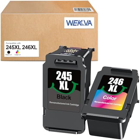 Amazon.com: Canon PG-245 XL High Capacity Black Ink Cartridge (8278B001) CL-246 Color Ink ...