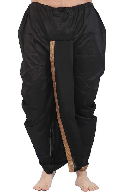 KARNAM Mens Cotton Silk Readymade Dhoti - Premium Ethnic Wear for Men ...