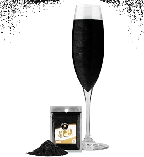 Amazon.com: Twinkle My Drink® Halloween Black Sparkle Premium Edible ...