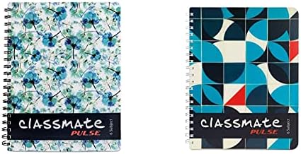 Classmate Soft Cover 6 Subject Spiral Binding Notebook, Unruled, 300 ...