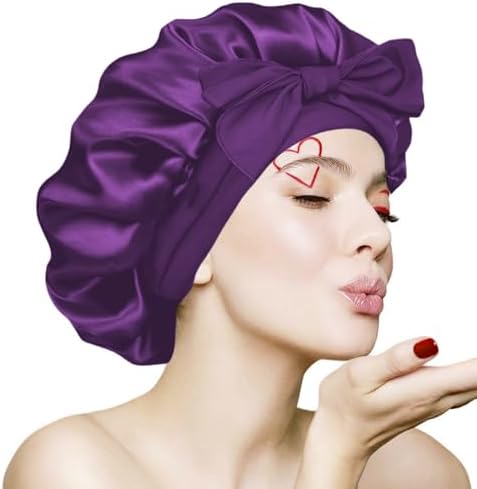 Amazon.com: VECIIR Silk Bonnet for Sleeping Women, Ajustable Hair ...