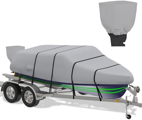 Amazon.com: KALINCO Boat Cover, Heavy Duty 900D Waterproof Boat Cover ...